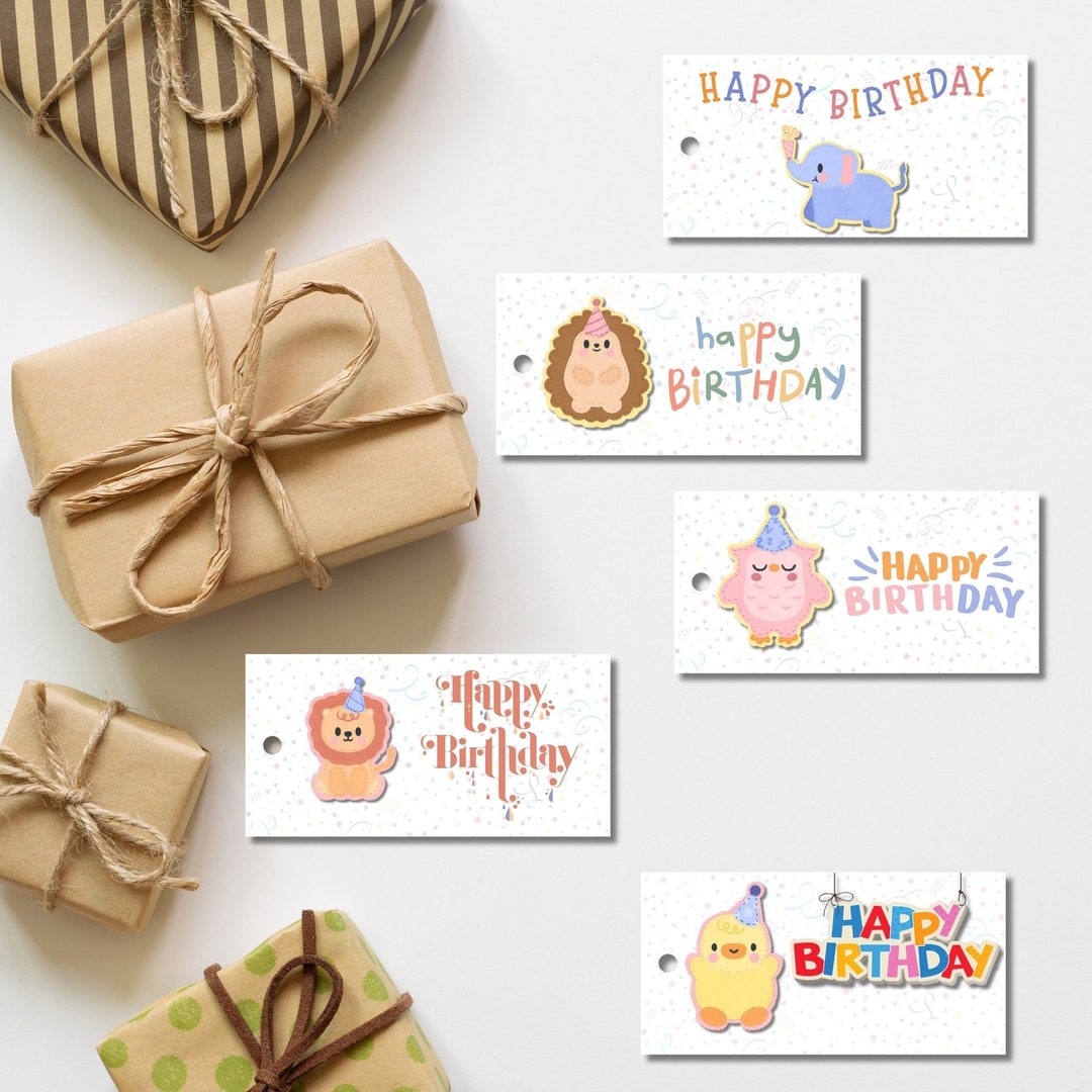 Cute Animals Birthday Card, Printable, Kids Birthday Card, Instant ...