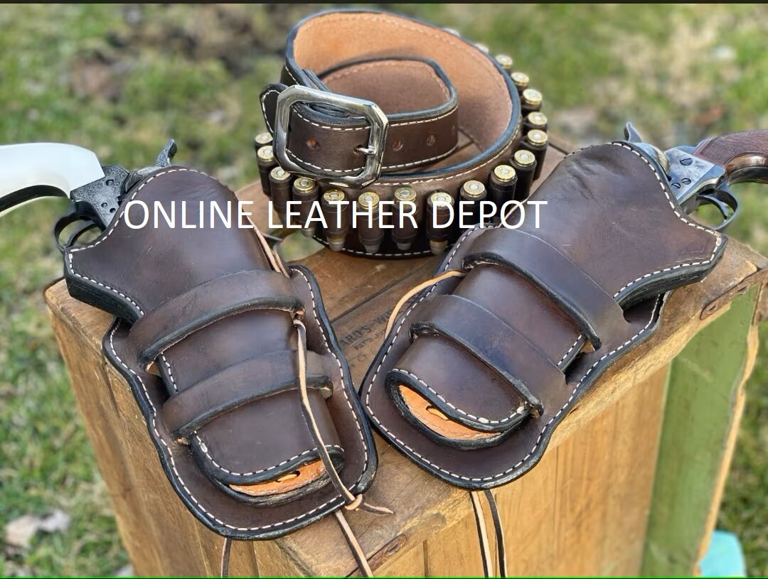 Custom Leather Revolver Holster Combo Set - Etsy