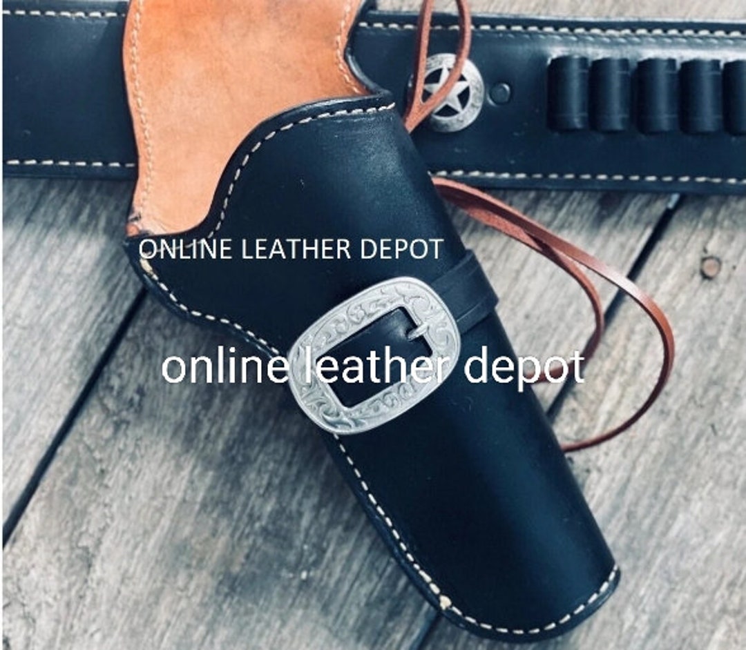 Cowboy Colt Sass Rigs Ammo Holder Ruger Revolver Gun Case Holster Cover ...