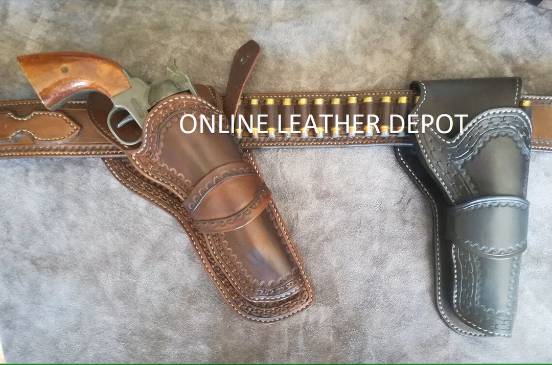 Ammo Belt Rigs Holster Gun Holder Cartridge Belt Leather Rig Pistol ...