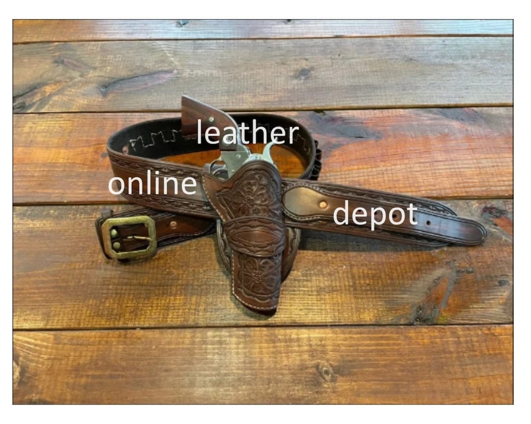 Western Cartridge Belt Cowboy Ruger Colt Sass Rigs Ammo Loops Pistol ...