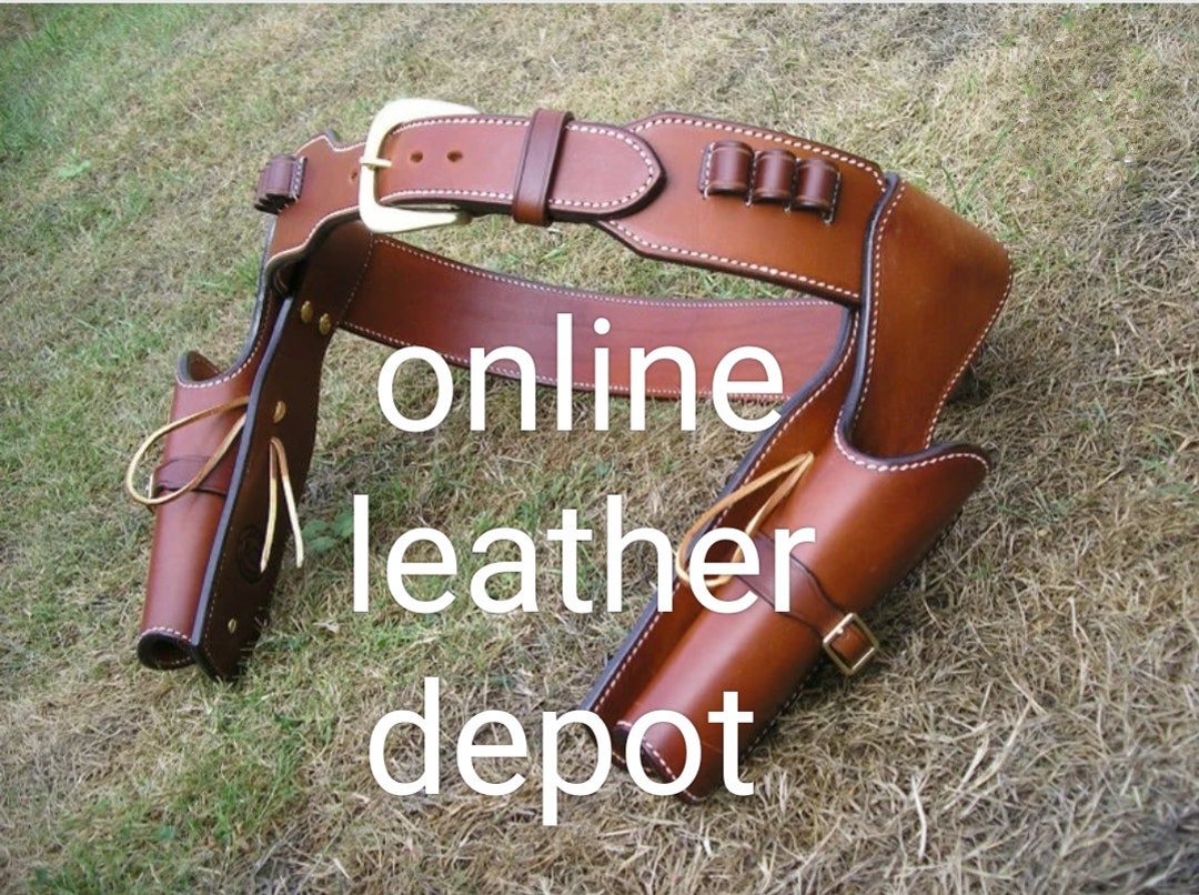 Cowboy Leather Rigs Holster Cartridge Belt Gun Cover Revolver Holder ...