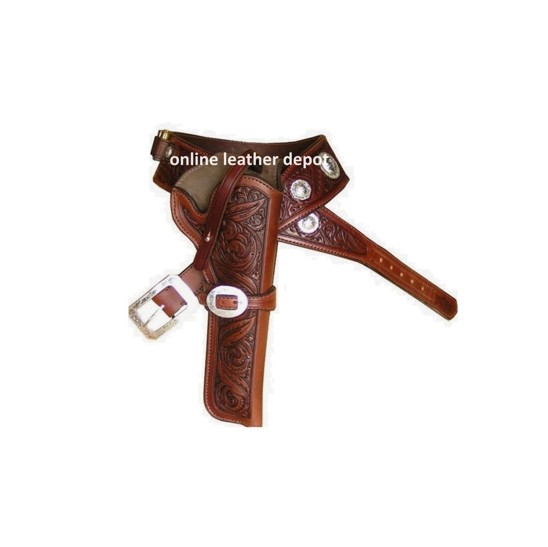 Western Holster Cowboy Ammo Rigs Double Lined Leather .22 .357 .38 .44 ...