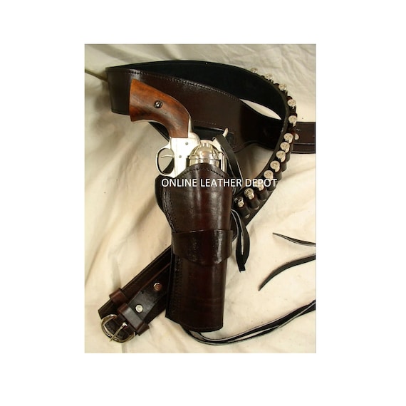 Gun Holsters Leather Cowboy Leather Rigs Holster Cartridge Belt Gun ...