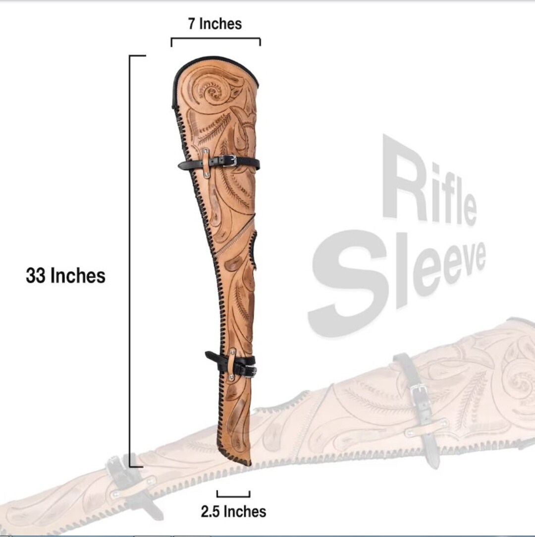 Leather Scabbard Western Tooled Leather Rifle Sleeves Shotgun - Etsy