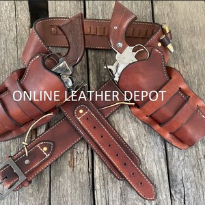 Custom Leather Revolver Holster Combo Set - Etsy
