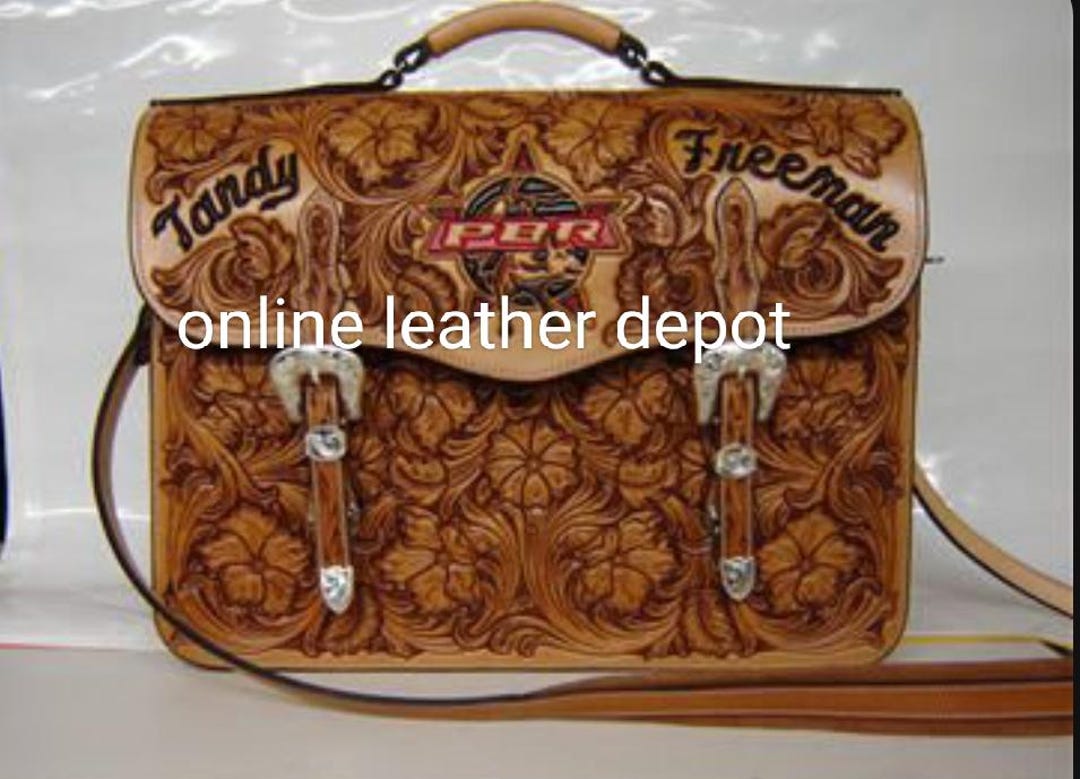 Cowboy Western Style Laptop Bag and Messenger Bag Hand Carving Full ...