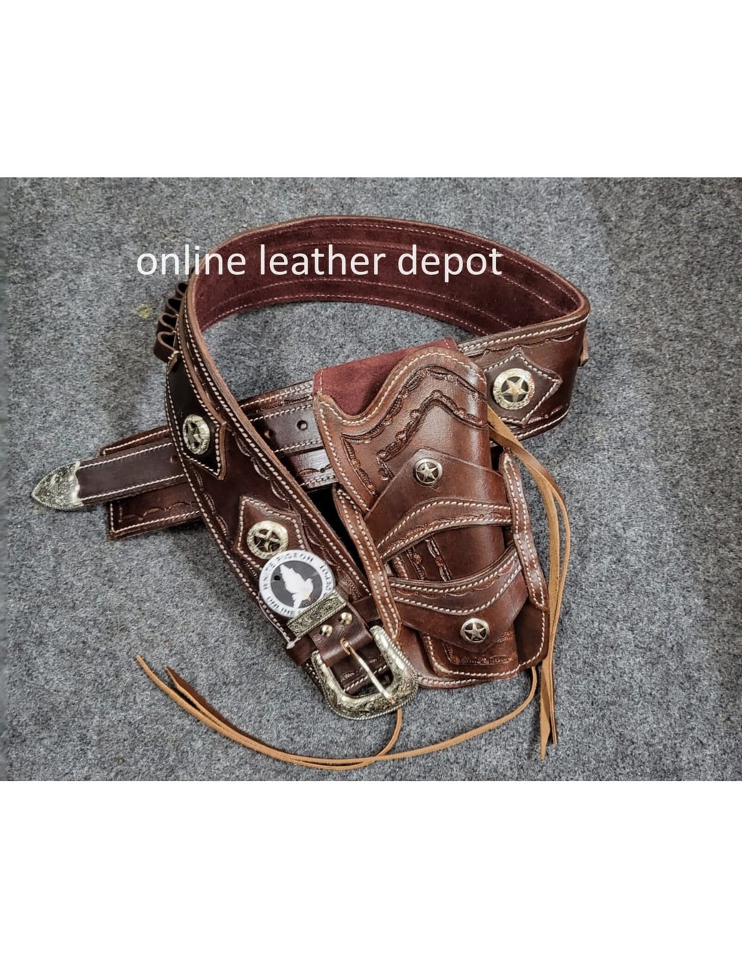 Western Rigs Holster Cowboy Tooled Leather Pistol Case Revolver Cover ...