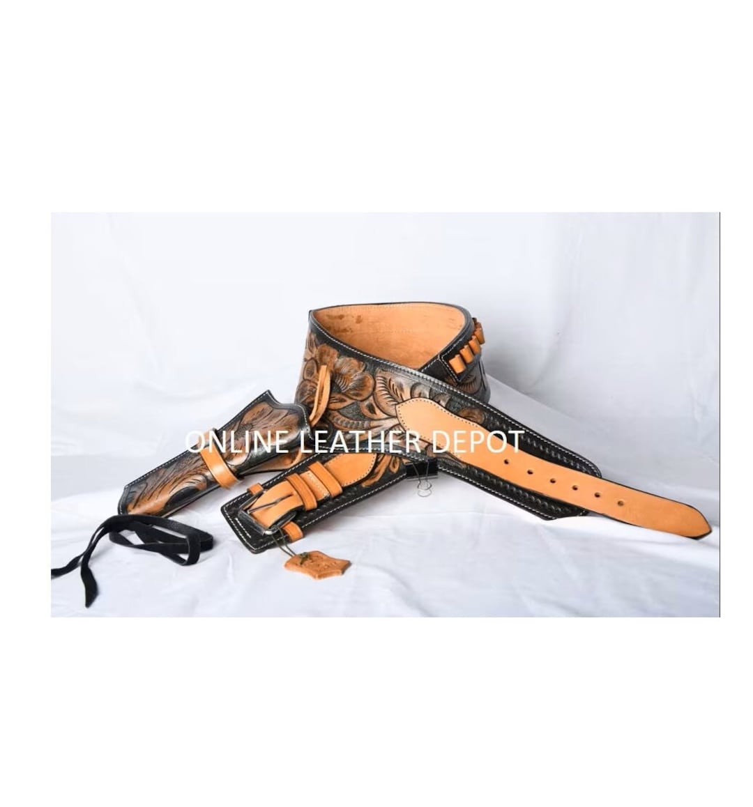 Western Cartridge Rigs Ammo Belt With Holster Drop Sass Rigs .22 .38 ...