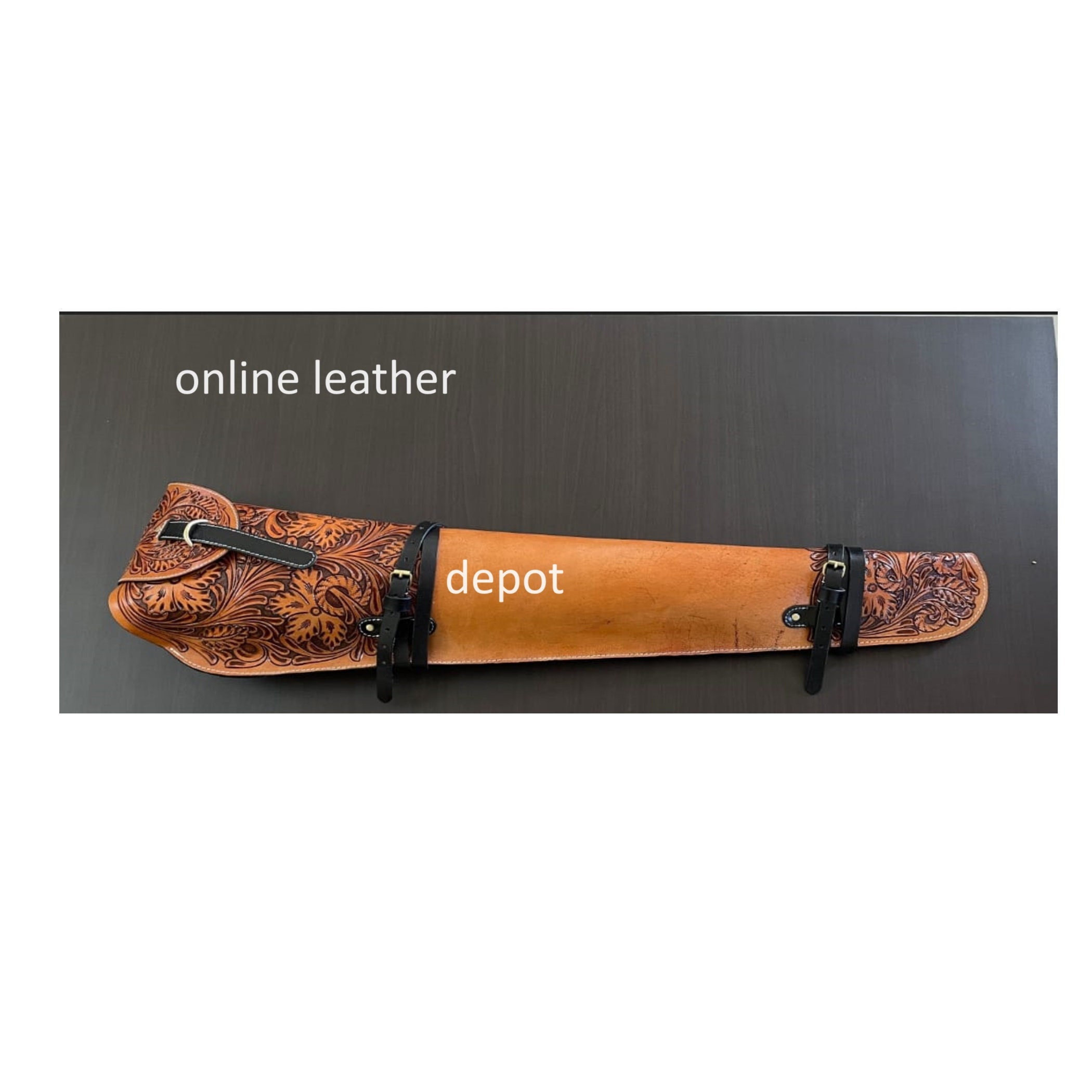 Hand Tooled Leather Rifle Scabbard, Western Gun Carry Case - Etsy