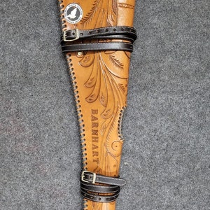 Handmade Leather Rifle Scabbard Rifle Sling Cover Lever Action Western ...