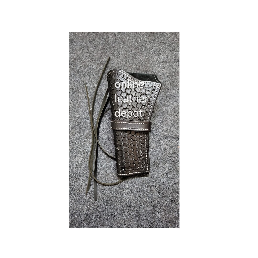 Western Holster Cowboy Leather Gun Case Revolver Ammo Holder .22 .357 ...