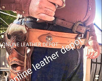 Western Cowboy Rigs Vintage Cartridge Belt With Holster - Etsy