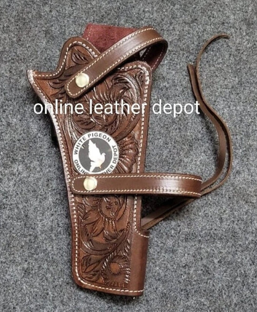 Handmade Tooled Leather Holster for Scoped Holster for Gun Holder ...