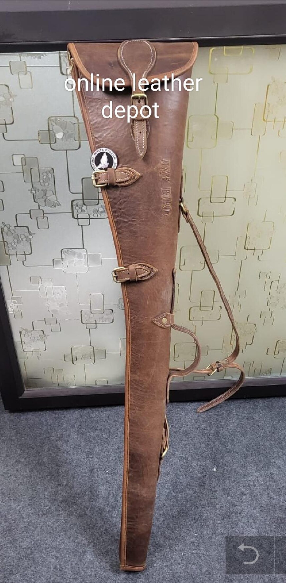 Buff Hide Leather Shotgun Rifle Scabbard Gun Sling Rifle Slip Bag With ...