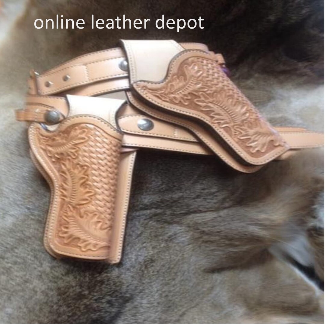 Vintage Leather Cowboy Ammo Loops Cartridge Belt Ruger Colt Sass Rigs ...