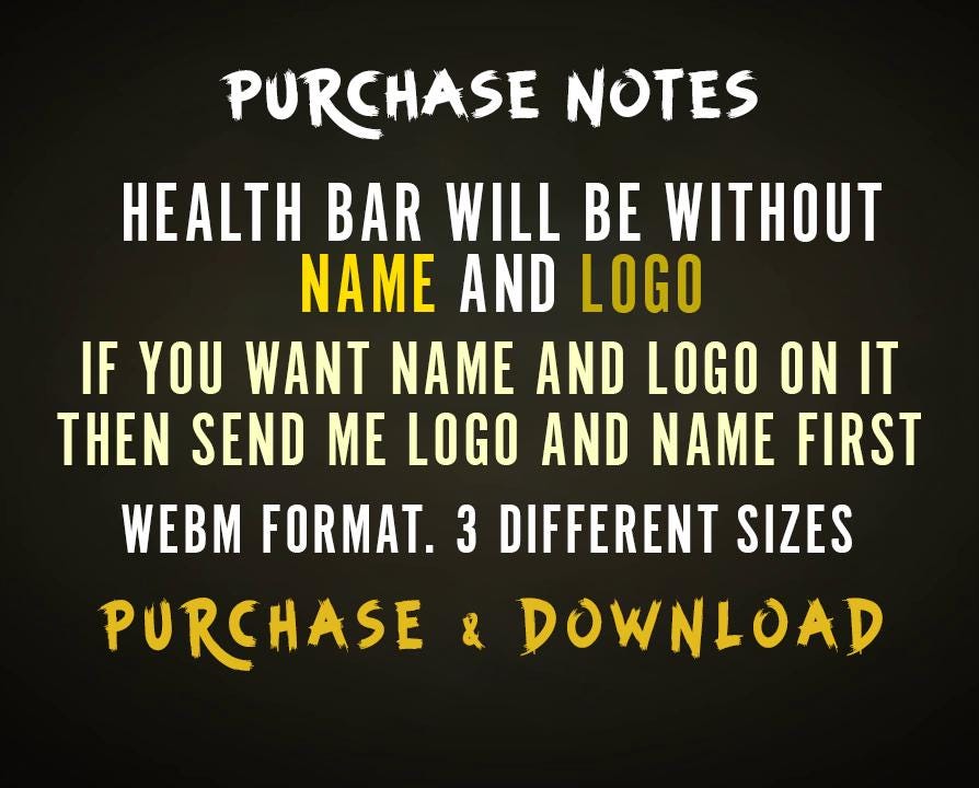 Gold Animated Health Bar Overlay: Customizable Stream Overlay (WEBM) - Etsy