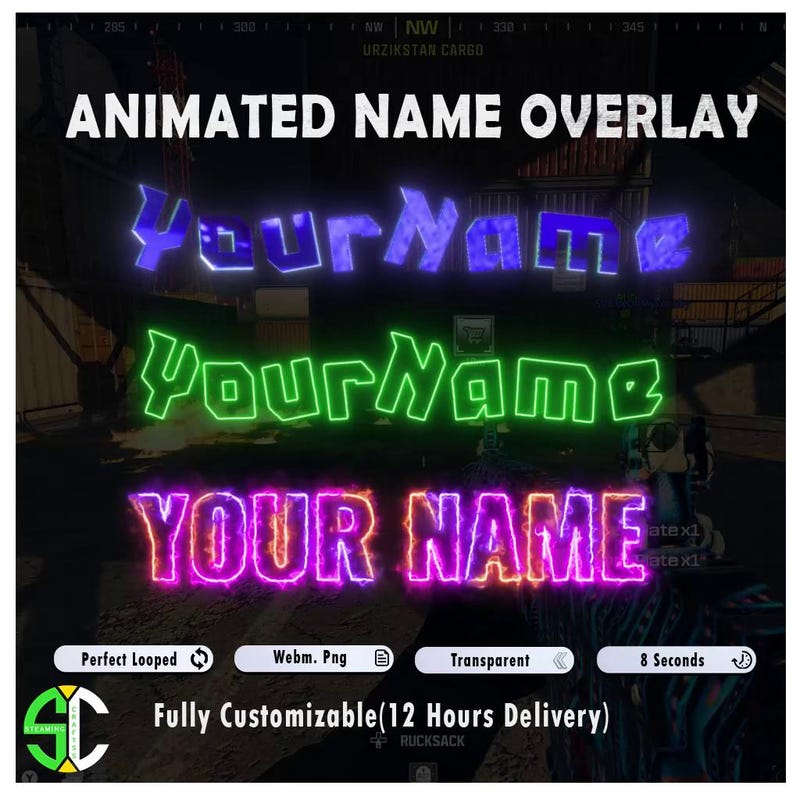 Custom Gamer Name Overlay - Etsy
