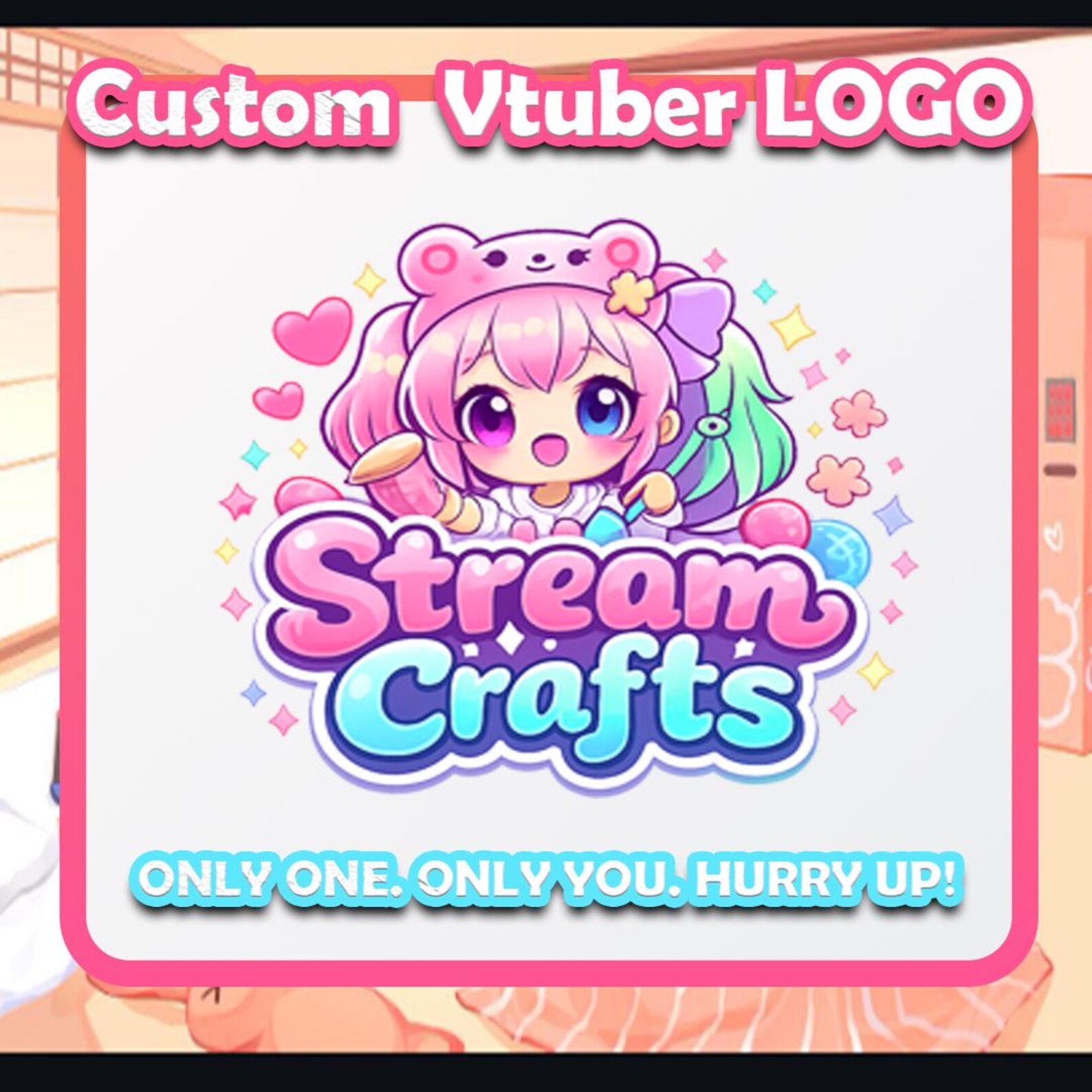 Custom Vtuber Logo | Personalized Streamer Branding | Twitch, Kick ...