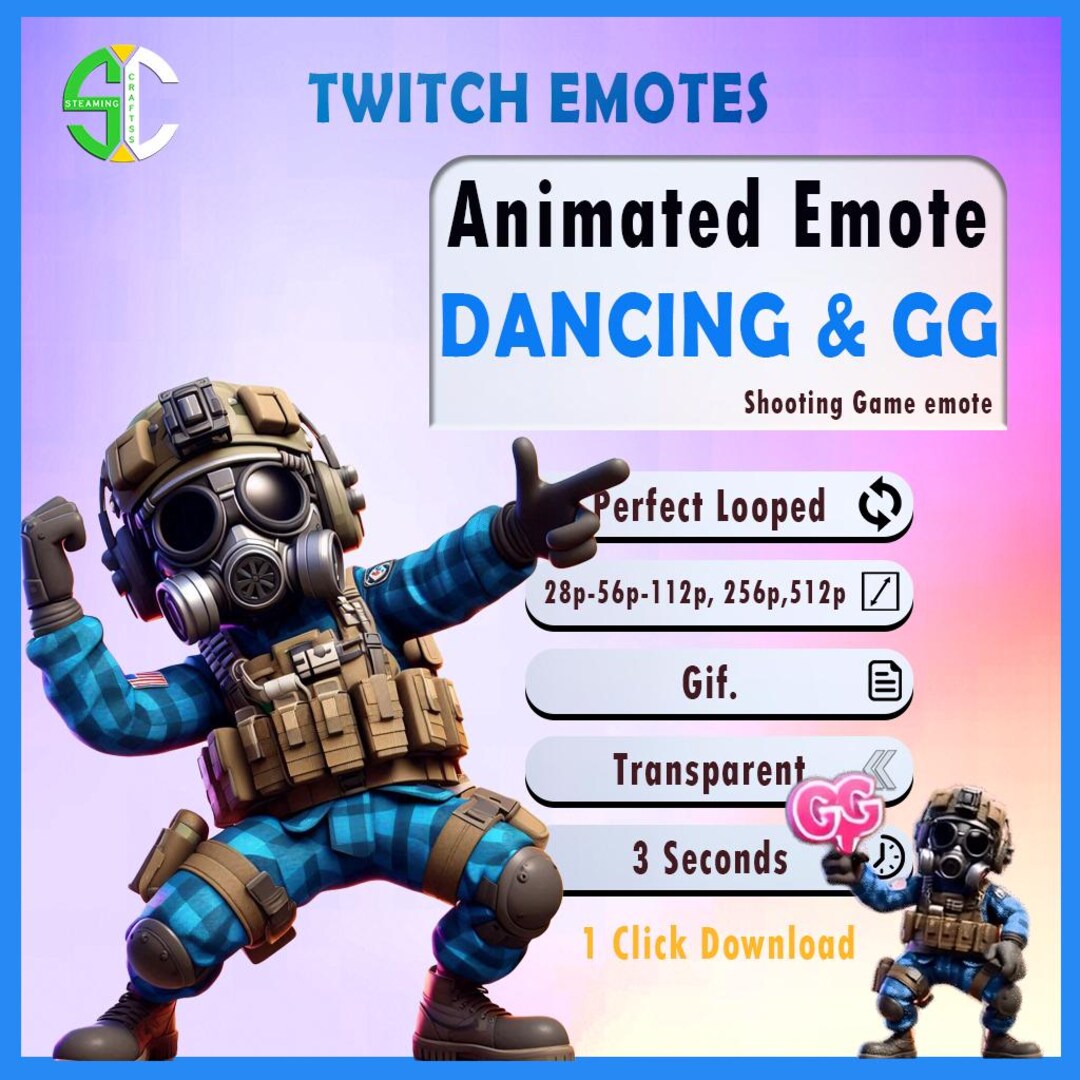 Animated Dancing GG Emotes | Twitch & Discord Streamer Emotes | Warzone ...