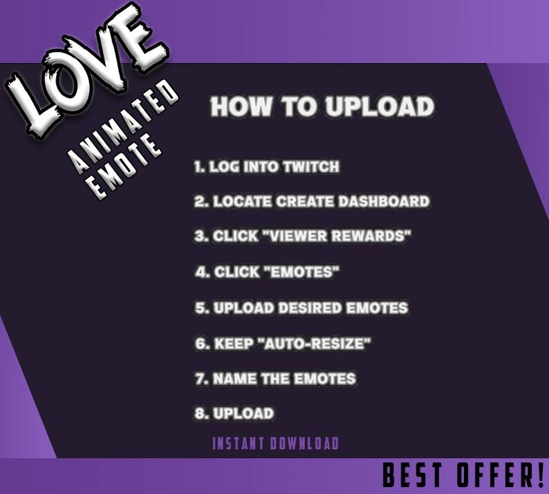 Animated Love Emote: Kissing Girl for Twitch, Discord, Youtube (digital ...