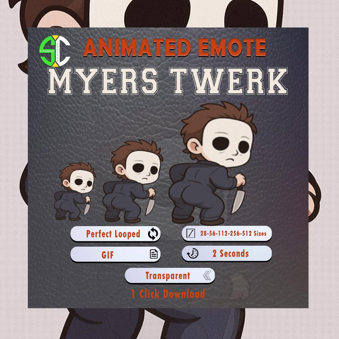 Masked Horror Twerk Emote: Animated Streamer Halloween (digital ...
