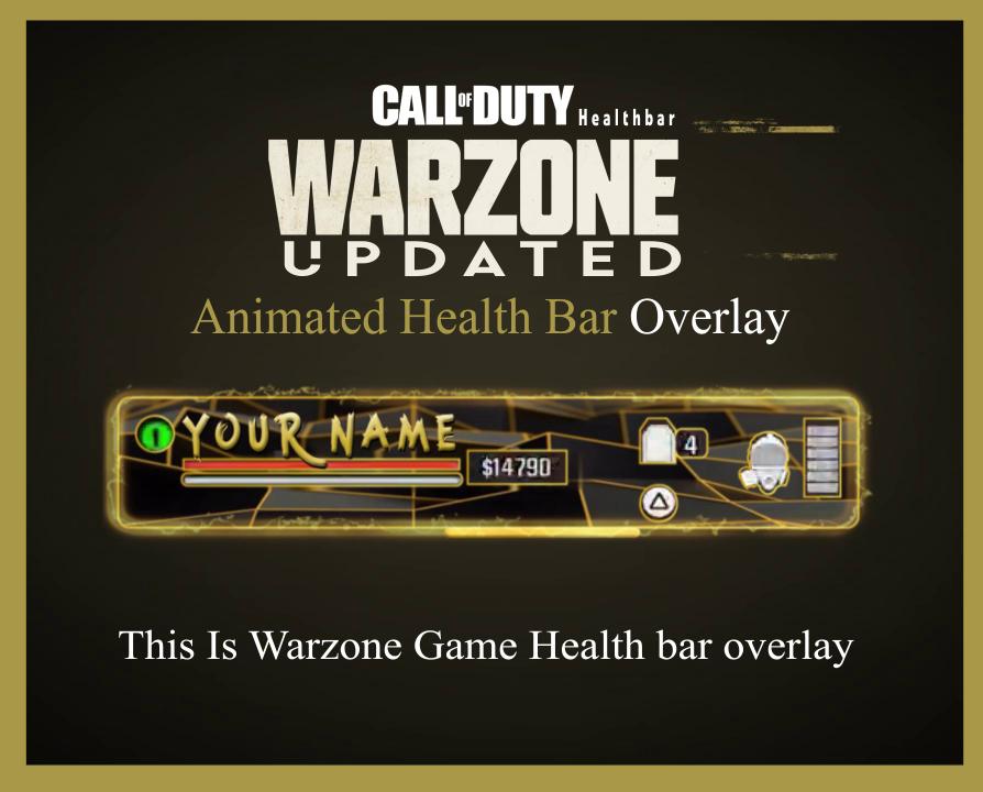 Gold Animated Health Bar Overlay: Customizable Stream Overlay (WEBM) - Etsy