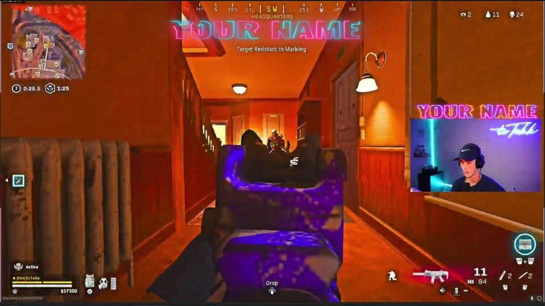 Custom Animated Name and Logo Overlay for Streamers | Twitch, Youtube ...