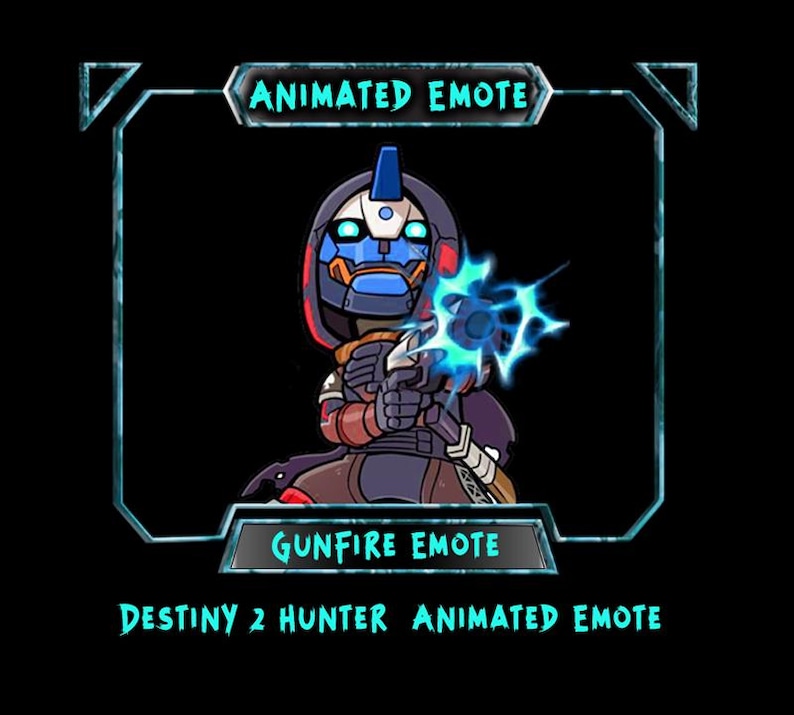 Animated Gunfire Emote: Space Hunter GG Emote (twitch, Discord, Youtube ...