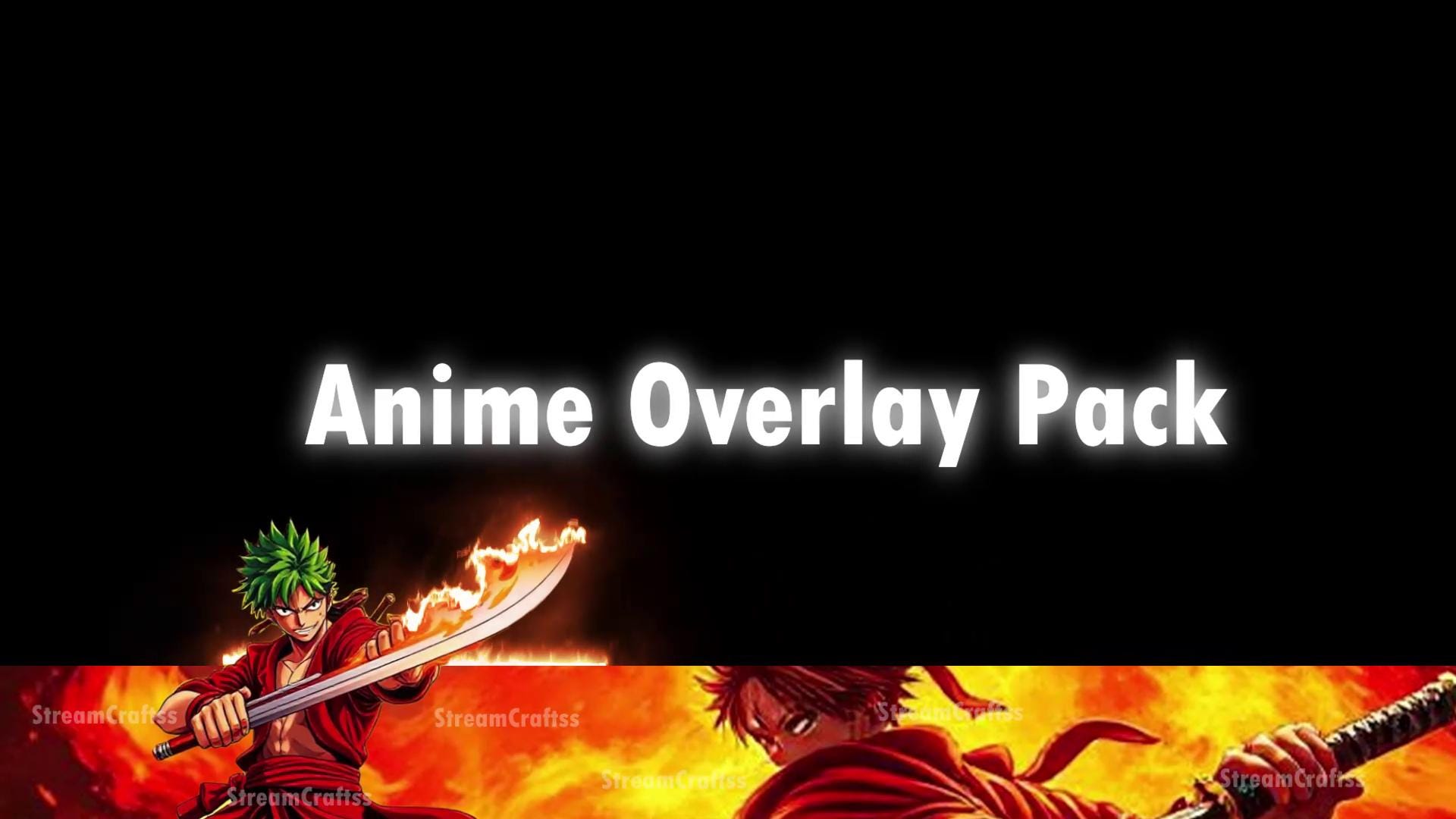 Anime Stream Overlay Pack | Animated Twitch Header - Streaming Overlay ...