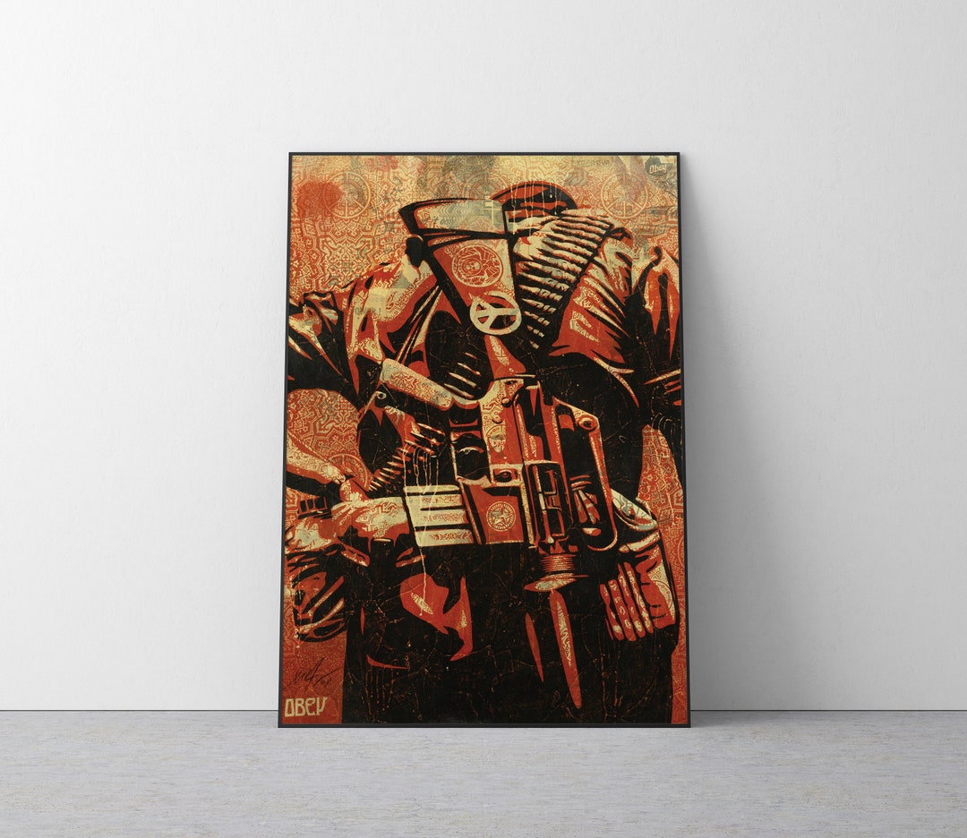Shepard Fairey, Duality of Humanity #3 2008 - Etsy