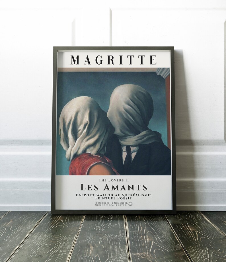 Rene Magritte - the Lovers 2 1928 - Etsy