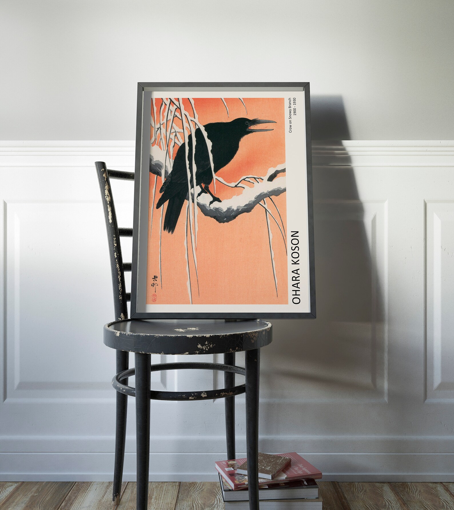Ohara Koson - Crow on Snowy Branch - Etsy