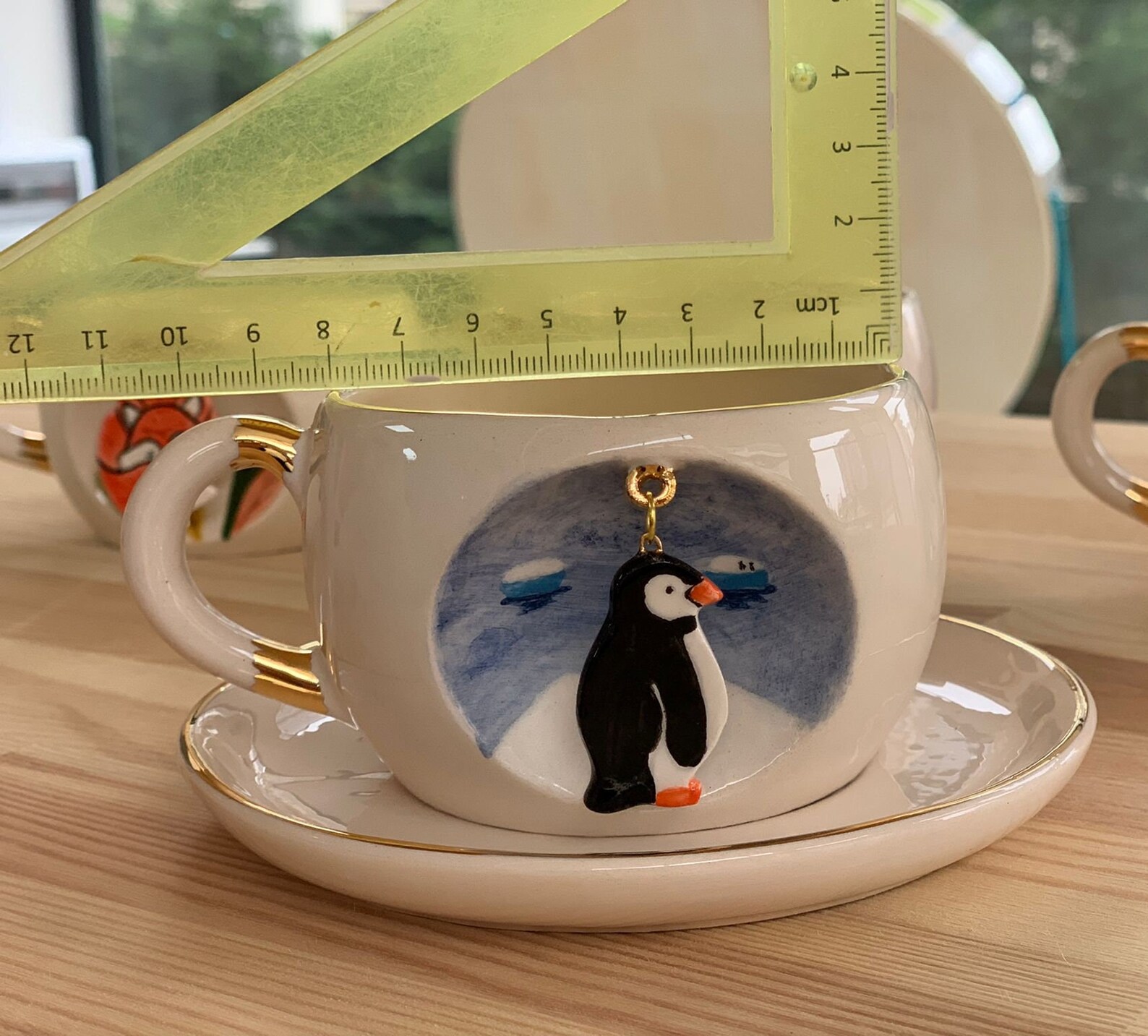 Handmade Ceramic Emperor Penguin Mug With 24k Real Gold - Etsy