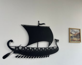 Viking Ship Metal Wall Art - Etsy