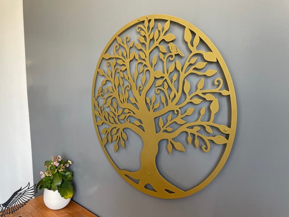 Gold Metal Tree Wall Art Tree of Life Wall Decor Family Tree - Etsy