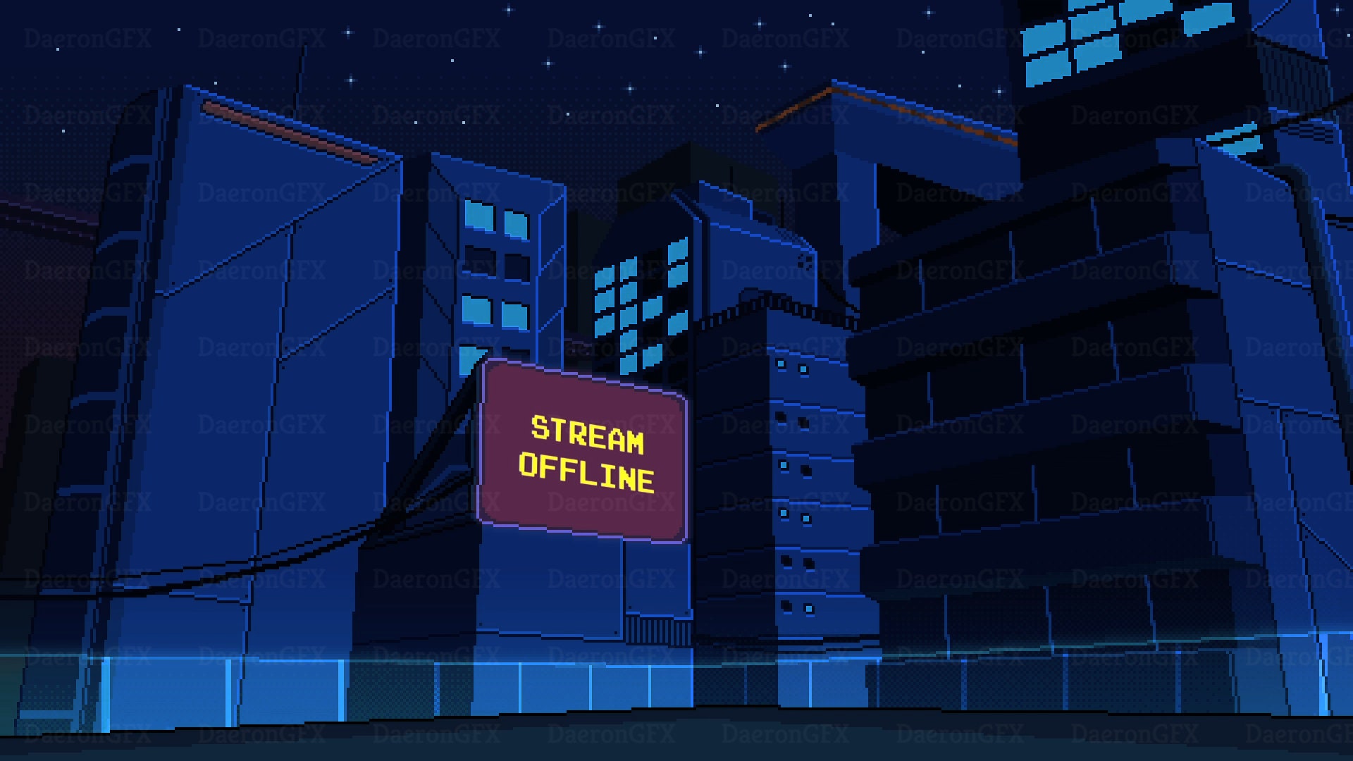 Cyberpunk Overlay Backgrounds for Twitch Stream 4x Animated Pixel Art ...