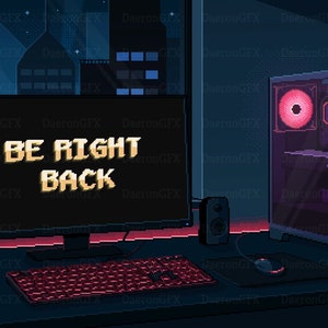 Cyberpunk Overlay Backgrounds for Twitch Stream | 4x Animated Pixel Art ...