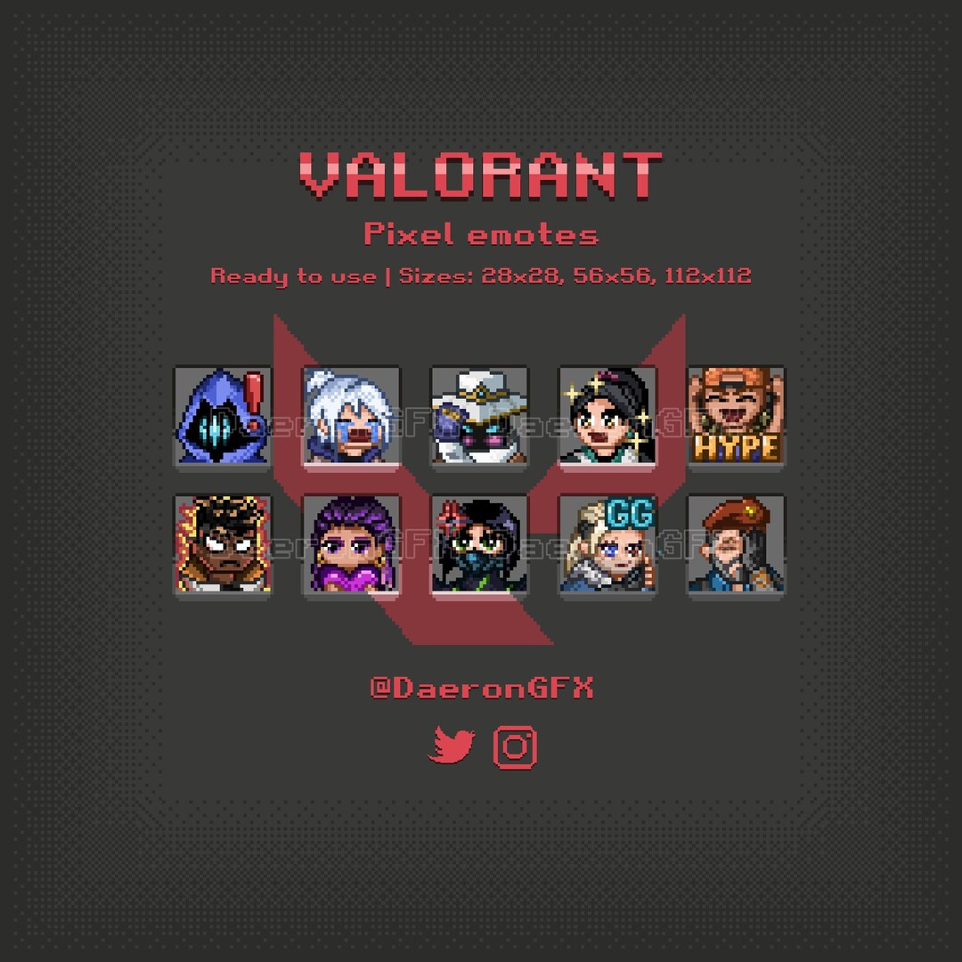 VALORANT Emote Pack for Twitch, 10 Valorant Agents Emotes - Etsy