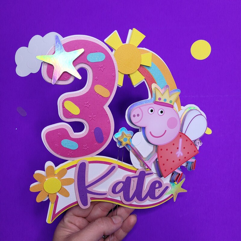Peppa Pig Cake Topper - Etsy