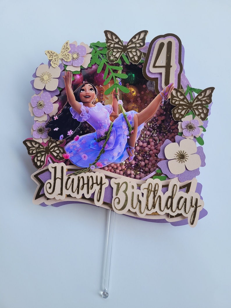 Isabella Cake Topper With Shaker and Light Encanto Party - Etsy