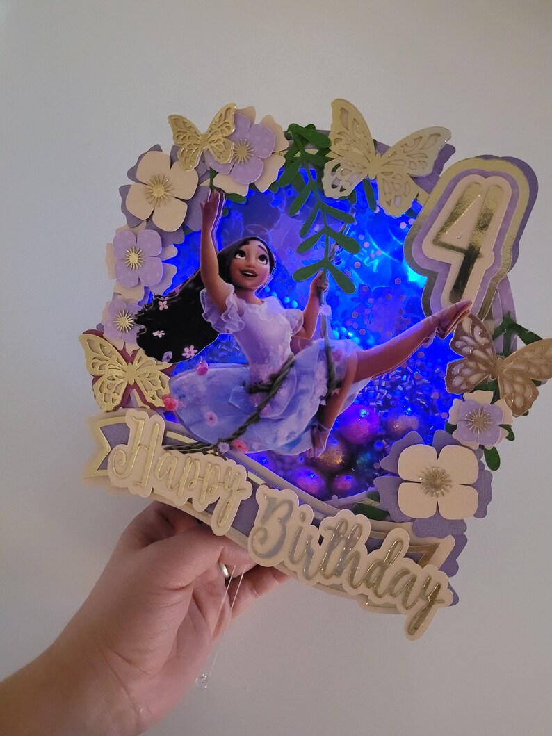 Isabella Cake Topper With Shaker and Light Encanto Party - Etsy