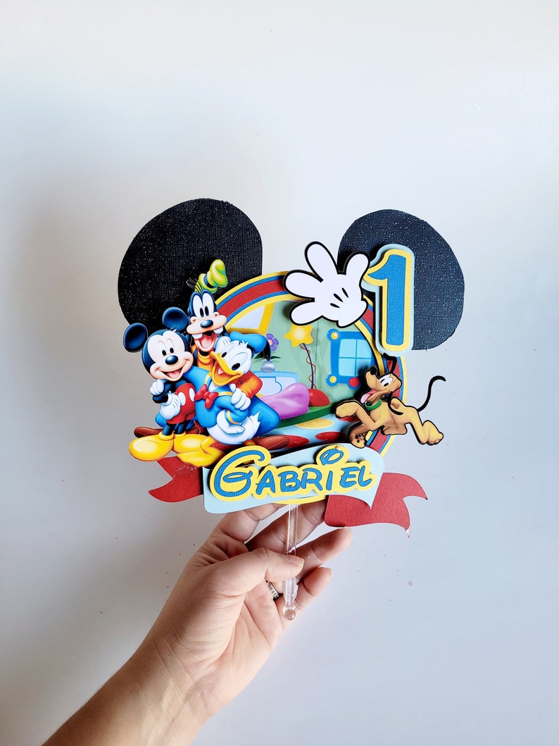 Mickey Mouse Clubhouse Cake Topper, Mickey Mouse Party Decor, Mickey ...