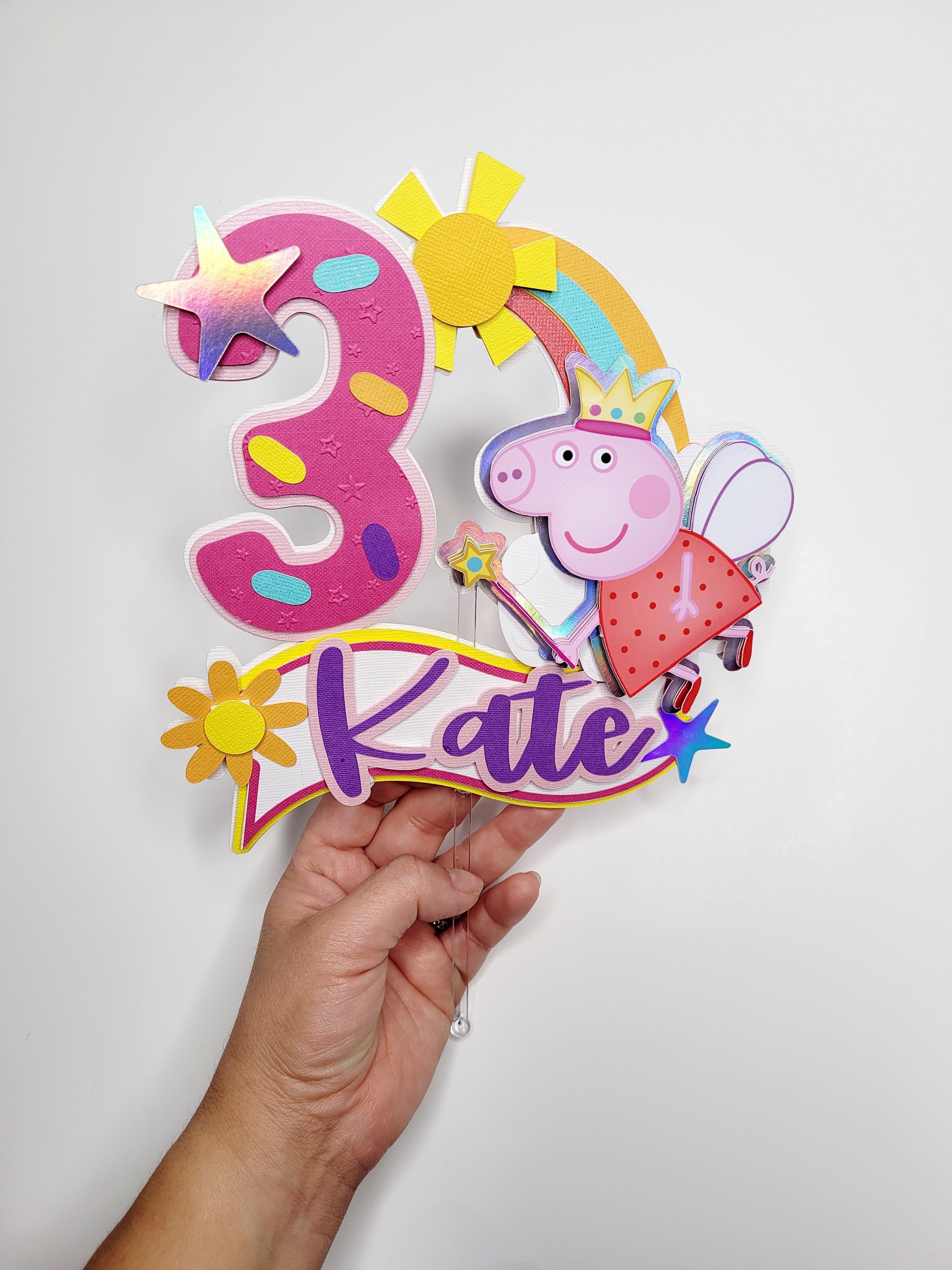 Peppa pig cake topper topper Peppa pig Peppa pig birthday - Etsy España