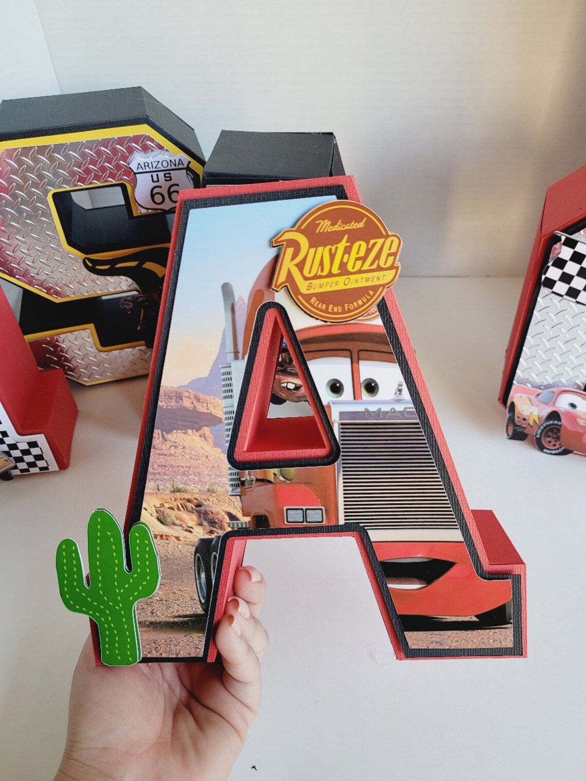 3D Letters Disney Cars, Cars 3D Letters, Lighting Mcqueen Decorations ...