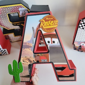 3D Letters Disney Cars, Cars 3D Letters, Lighting Mcqueen Decorations ...