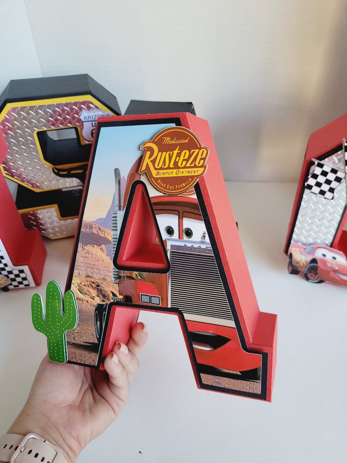 3D Letters Disney Cars, Cars 3D Letters, Lighting Mcqueen Decorations ...