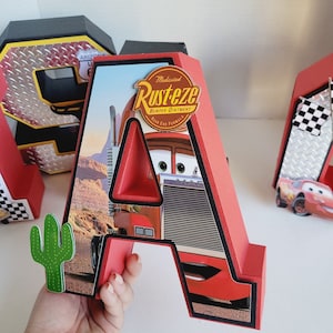 3D Letters Disney Cars, Cars 3D Letters, Lighting Mcqueen Decorations ...
