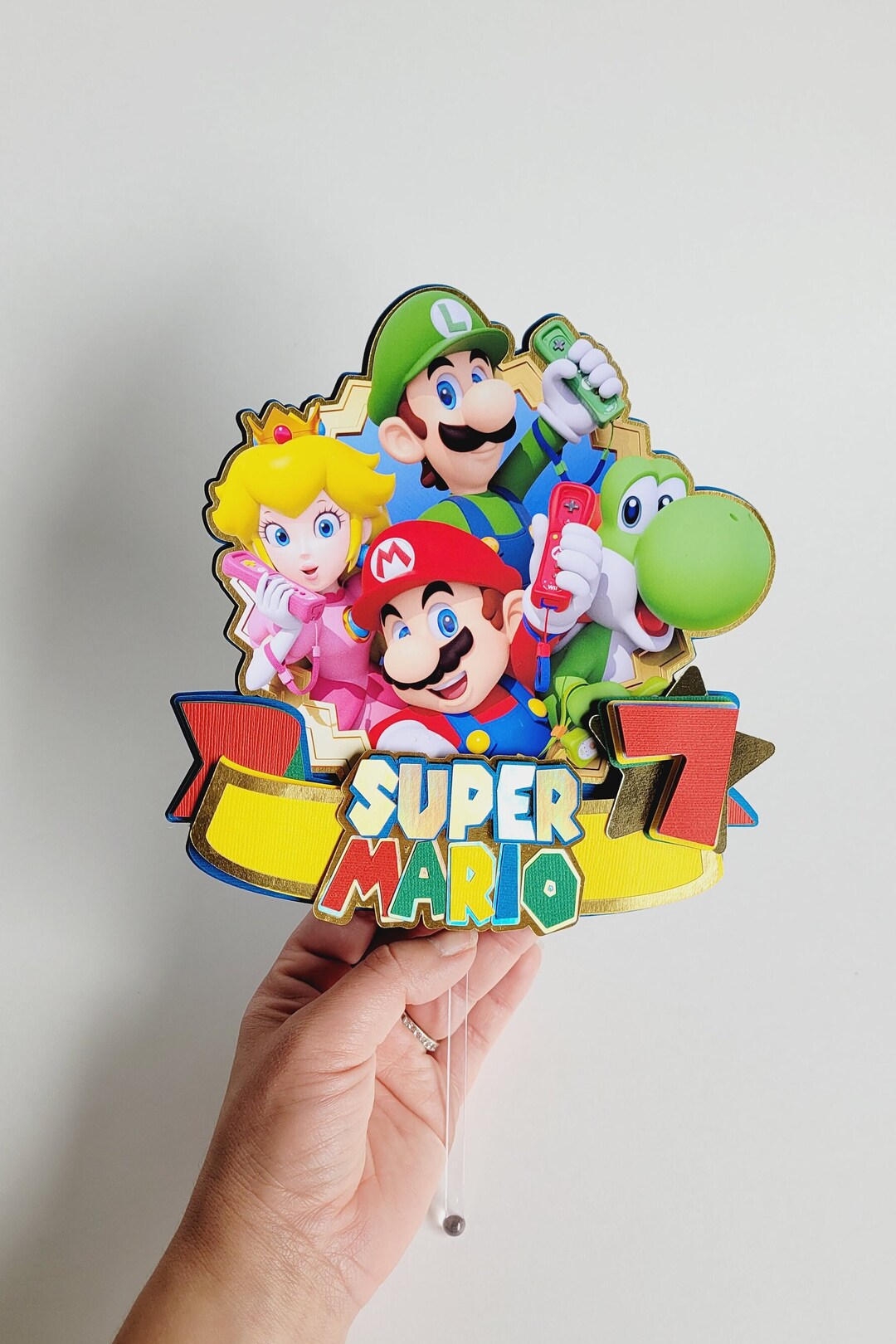 Super Mario Bros Cake Topper, Mario Bros Cake Topper, Super Mario ...
