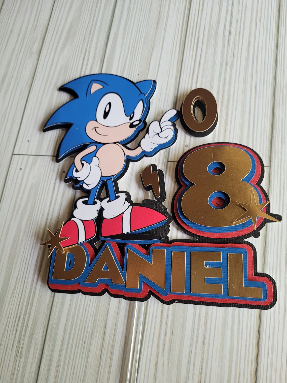 Cake Topper Sonic / Sonic Cake Topper / Sonic Birthday / Party - Etsy